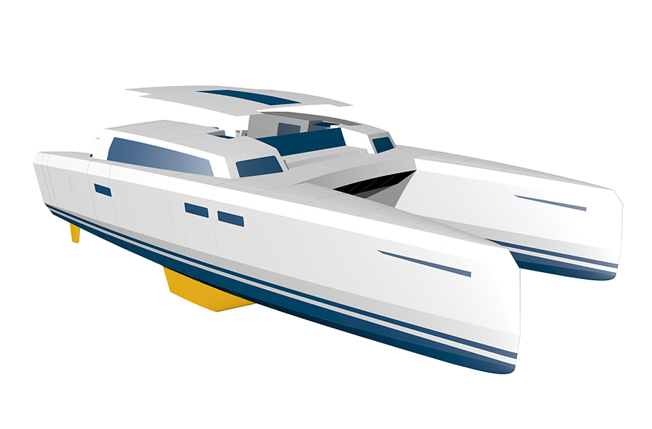 Ecocat - The zero-emissions catamaran from Fortabat Yacht Design ...