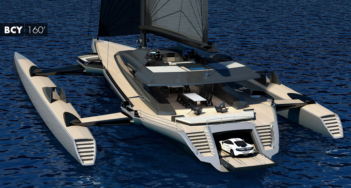 Blue Coast 160’ - A green trimaran… that’s retractable! - Trimaran ...