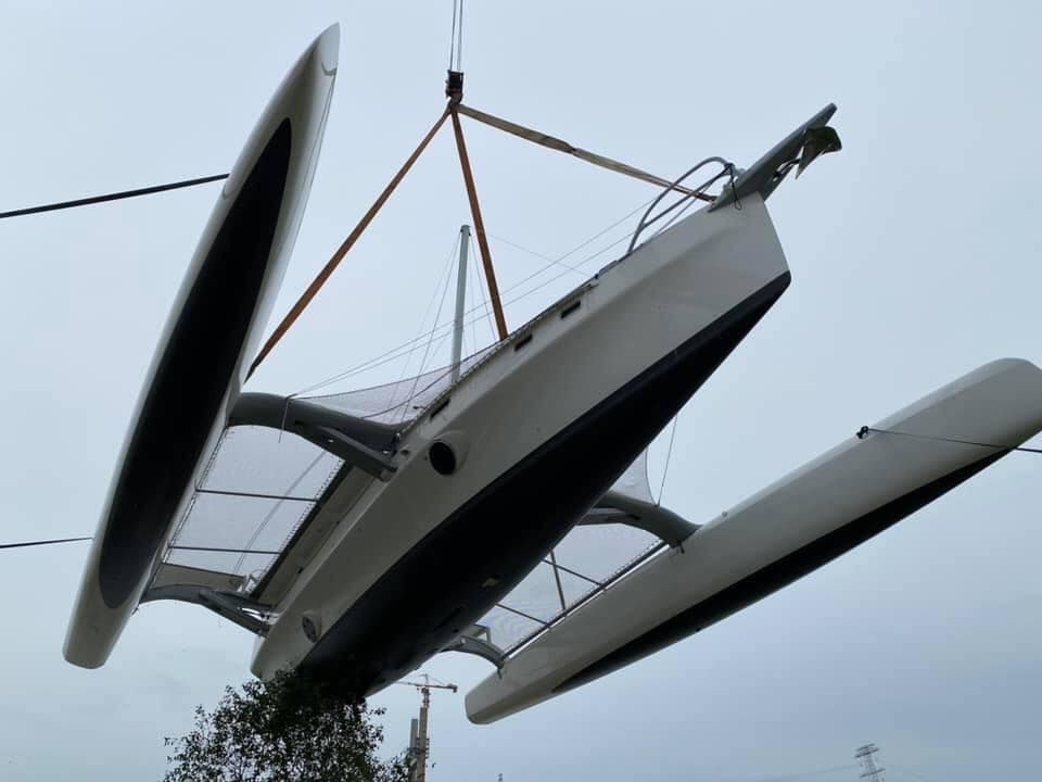 Rapido 50 - Launching of the three-hulled # 01! - Multihull ...